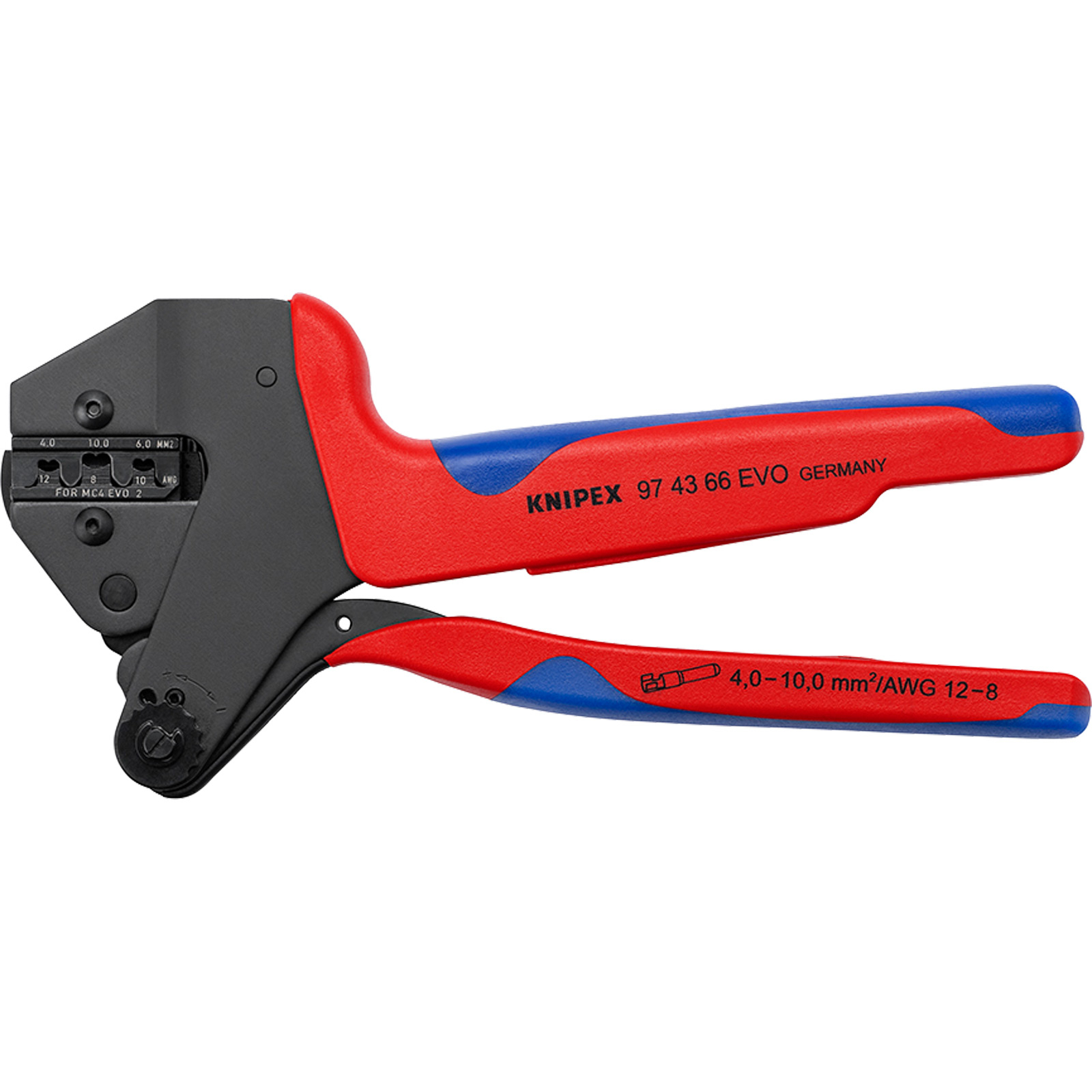 Knipex Crimp-Systemzange MC4 EVO2 brüniert 200 mm - 974366EVO