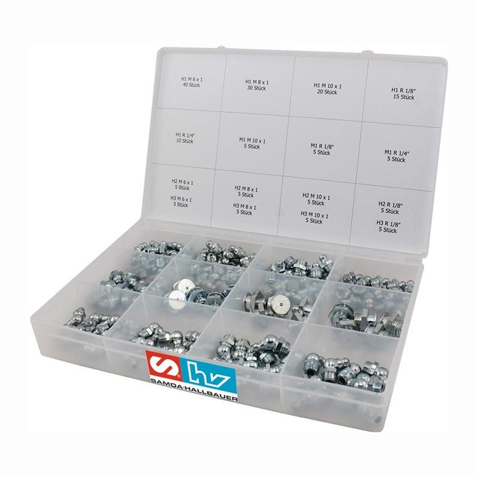 Samoa-Hallbauer Schmiernippelsortiment 170-teilig - 41498