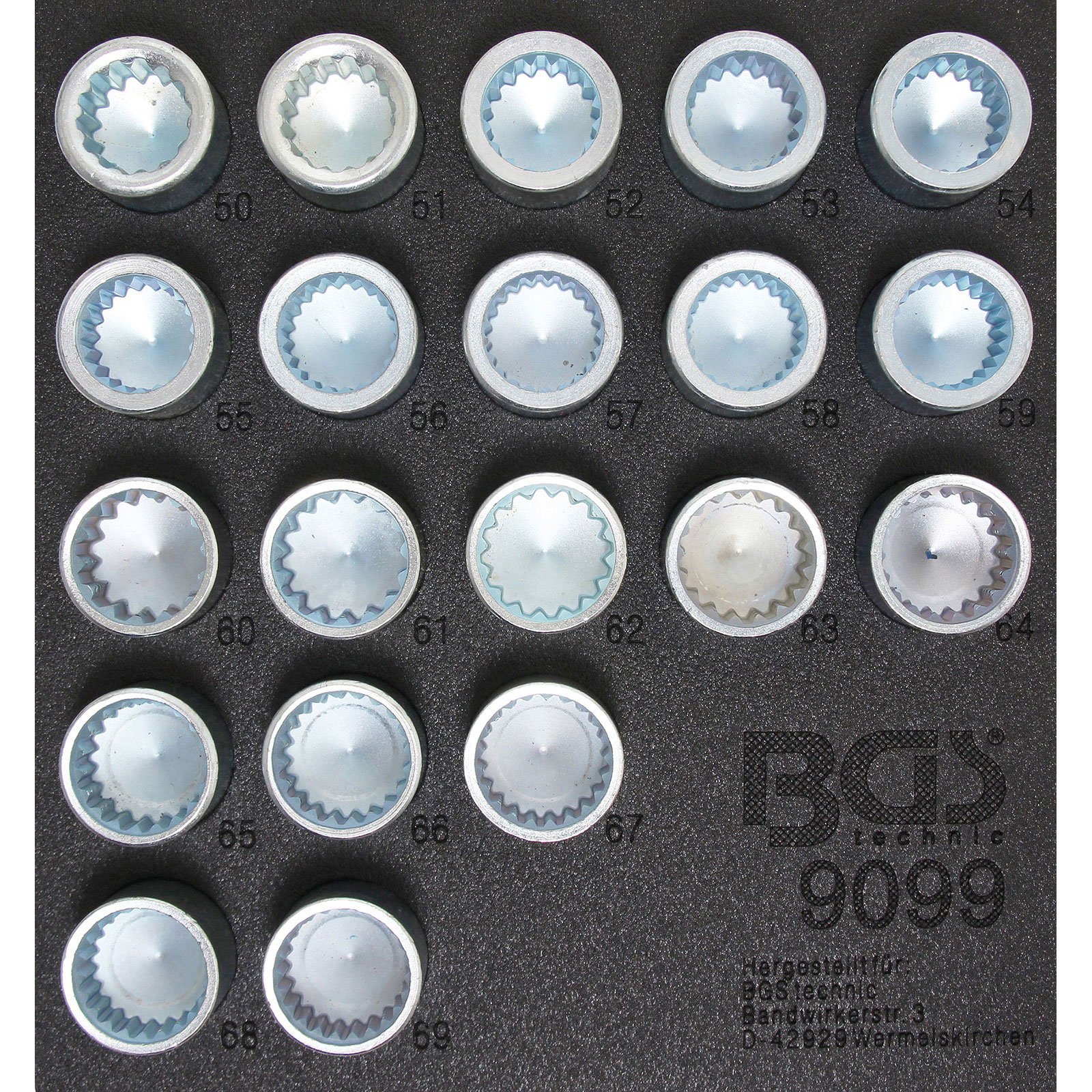 BGS Werkstattwageneinlage 1/6: Felgenschloss-Werkzeugsatz für Porsche ...