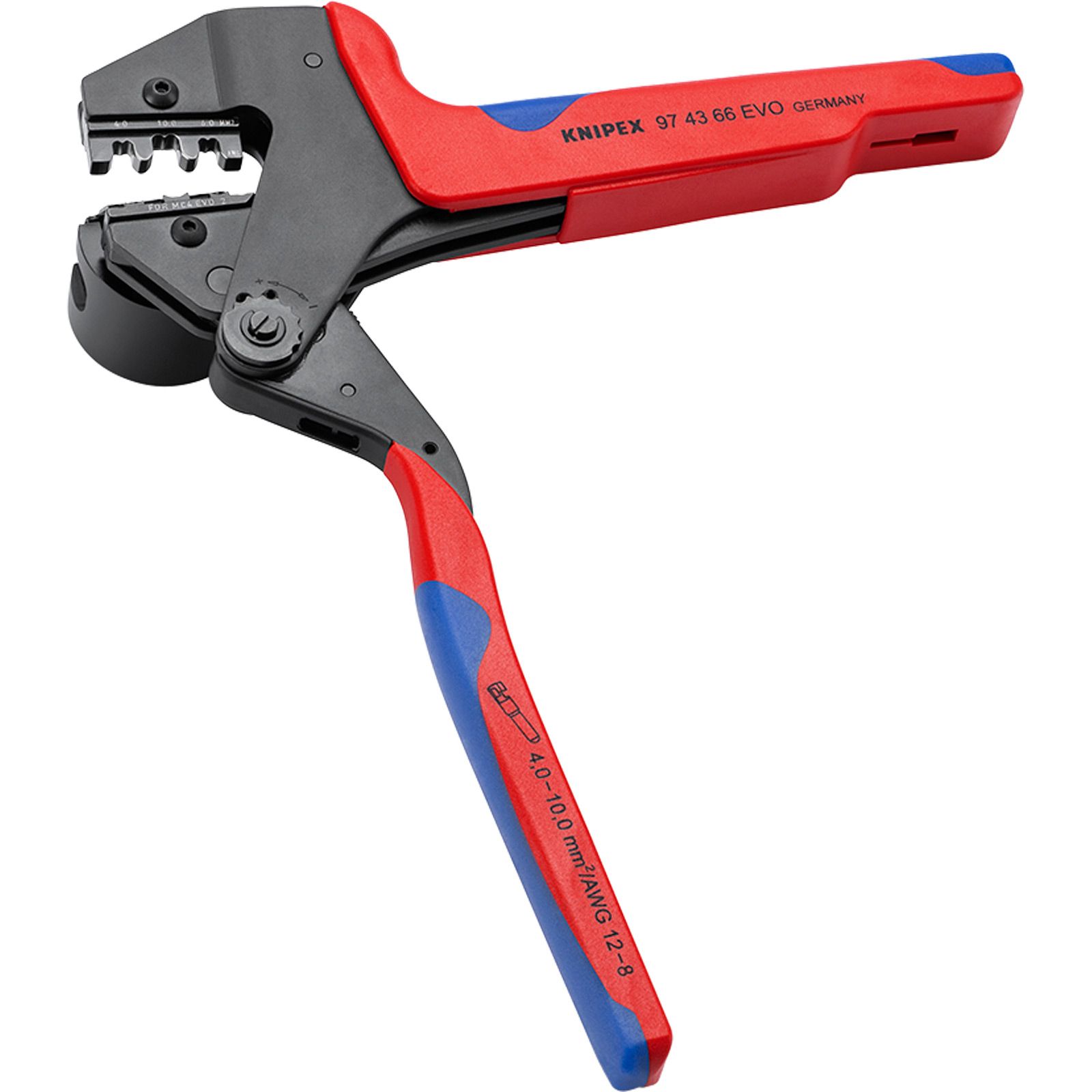Knipex Crimp-Systemzange MC4 EVO2 brüniert 200 mm - 974366EVO